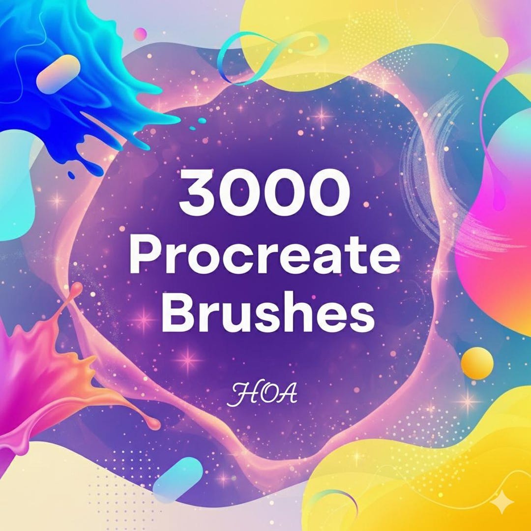 3000 Procreate Brushes, Brushes Pack, Painting Brushes, Brushset ...