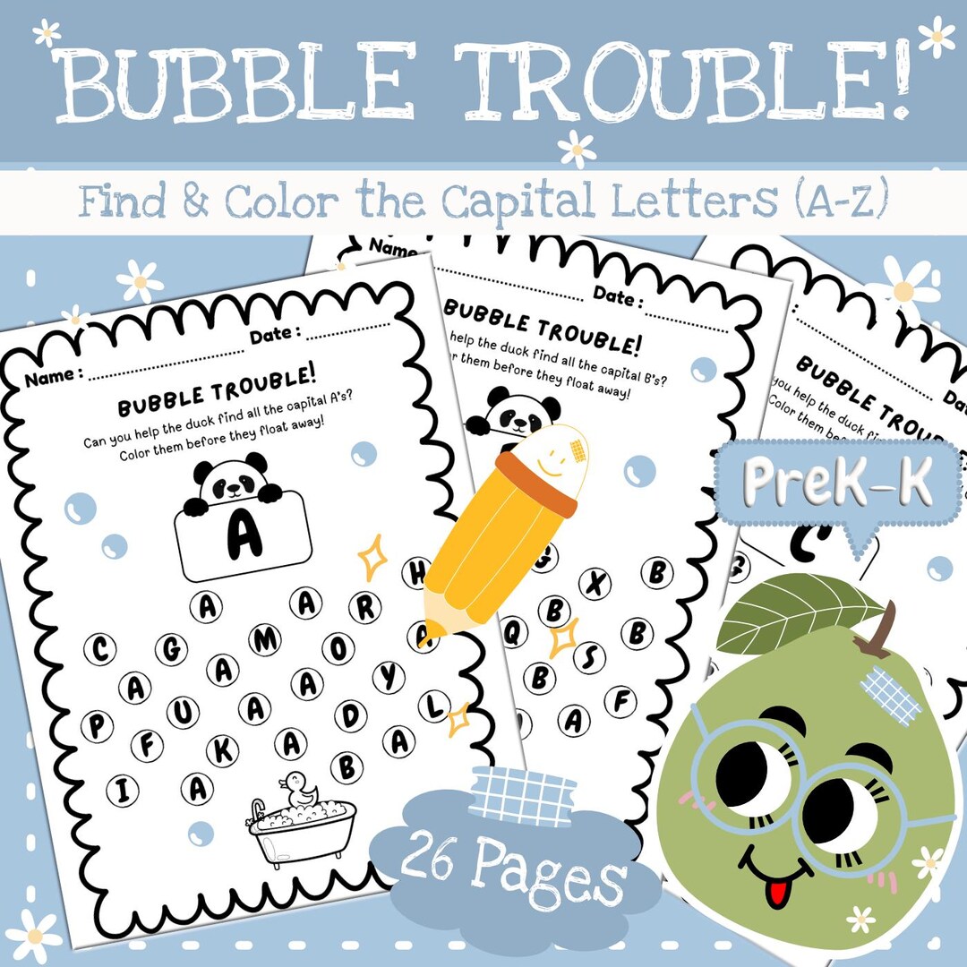 Alphabet Letter Hunt Worksheets, Preschool & Kindergarten Printable PDF ...