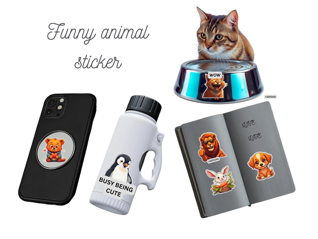 Funny Animal Meme Sticker, Sarcastic Pet Sticker, Gifts for Cat Lover ...
