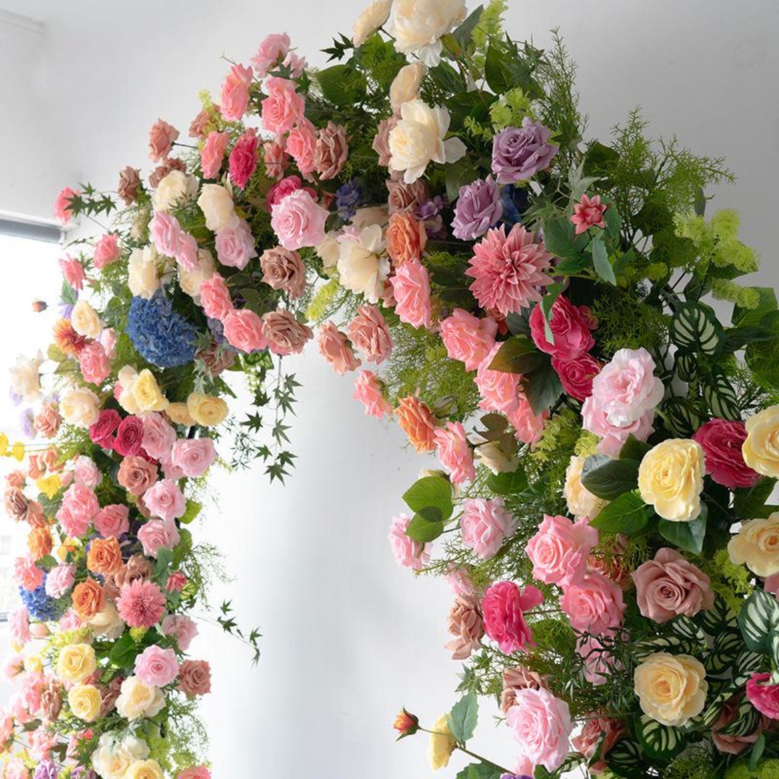 Silk Rose Flower Arch With Stand: 8ft Wedding Backdrop Decor - Etsy