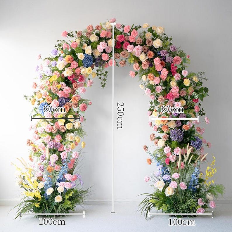 Silk Rose Flower Arch With Stand: 8ft Wedding Backdrop Decor - Etsy