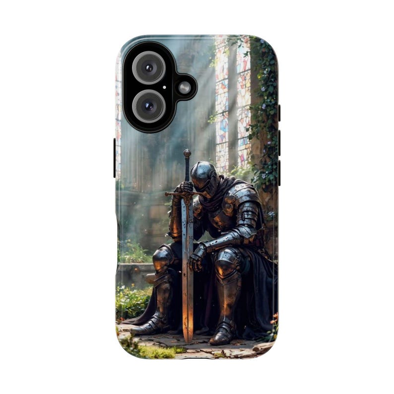 Knight Phone Case Warrior Sword Cover for iPhone 17pro, 16, 15, 14, 13 ...