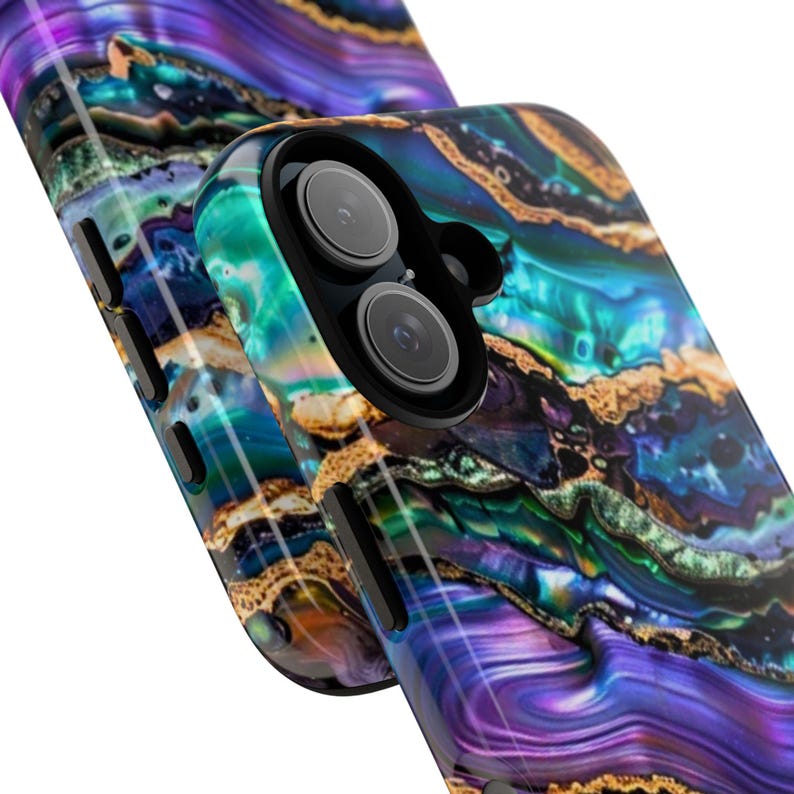 Abalone Shell Marble Phone Case Sea Snail Cover for iPhone 17pro, 16 ...