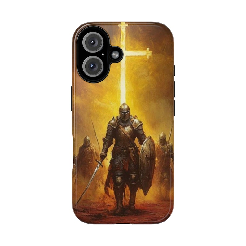 Knight Phone Case Warrior Sword Cover for iPhone 17pro, 16, 15, 14, 13 ...