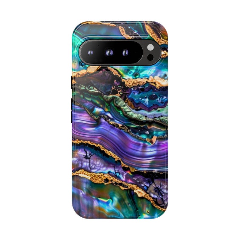 Abalone Shell Marble Phone Case Sea Snail Cover for iPhone 17pro, 16 ...