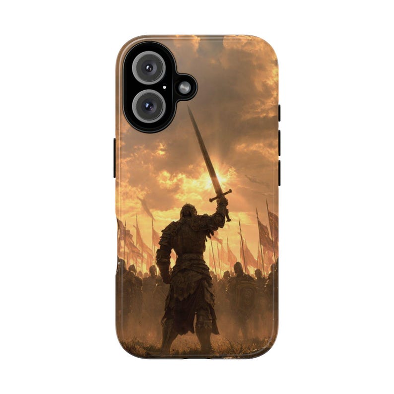 Knight Phone Case Warrior Sword Cover for iPhone 17pro, 16, 15, 14, 13 ...