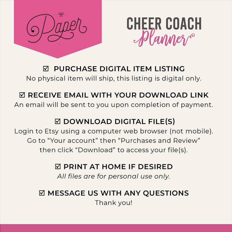 Cheer Coach Planner: Printable PDF, Cheer Formations & 8-count - Etsy