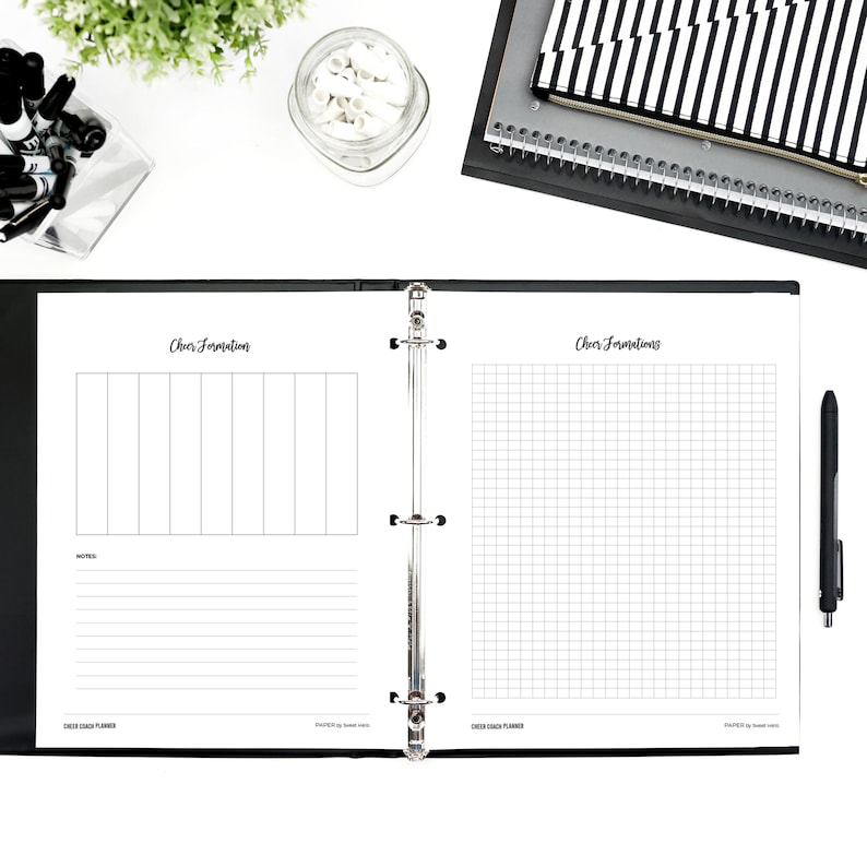 Cheer Coach Planner: Printable PDF, Cheer Formations & 8-count Sheets ...