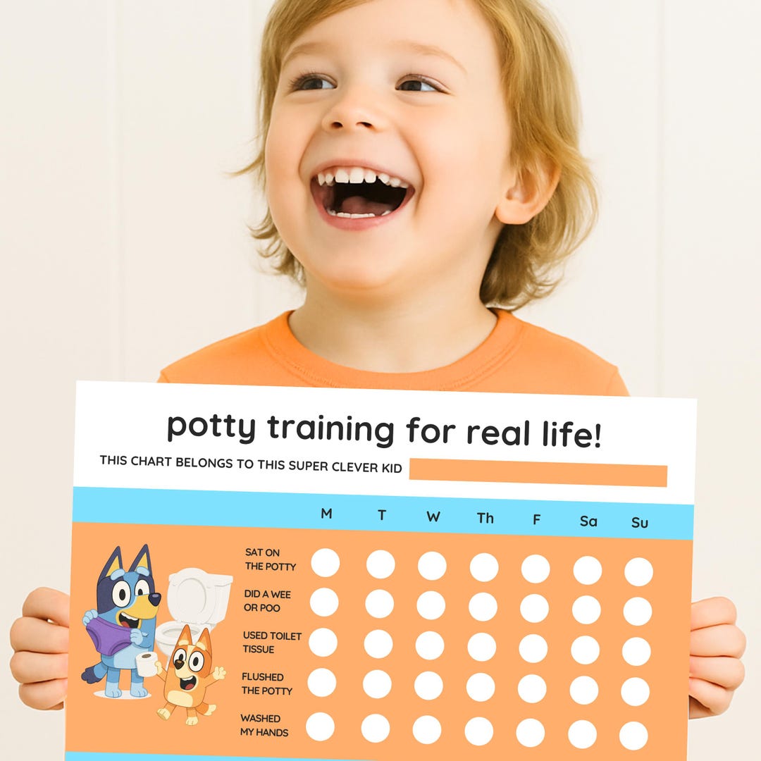 Bluey Toilet and Potty Training Printable Progress and Reward Charts ...
