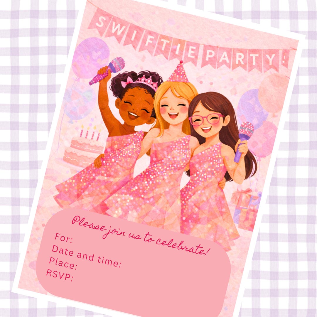 Swiftie Party Invitation Template | Eras Tour–inspired | Editable ...