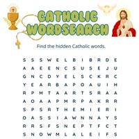 Catholic Schools Week 2026 Word Search Puzzles - Catholic Religion ...