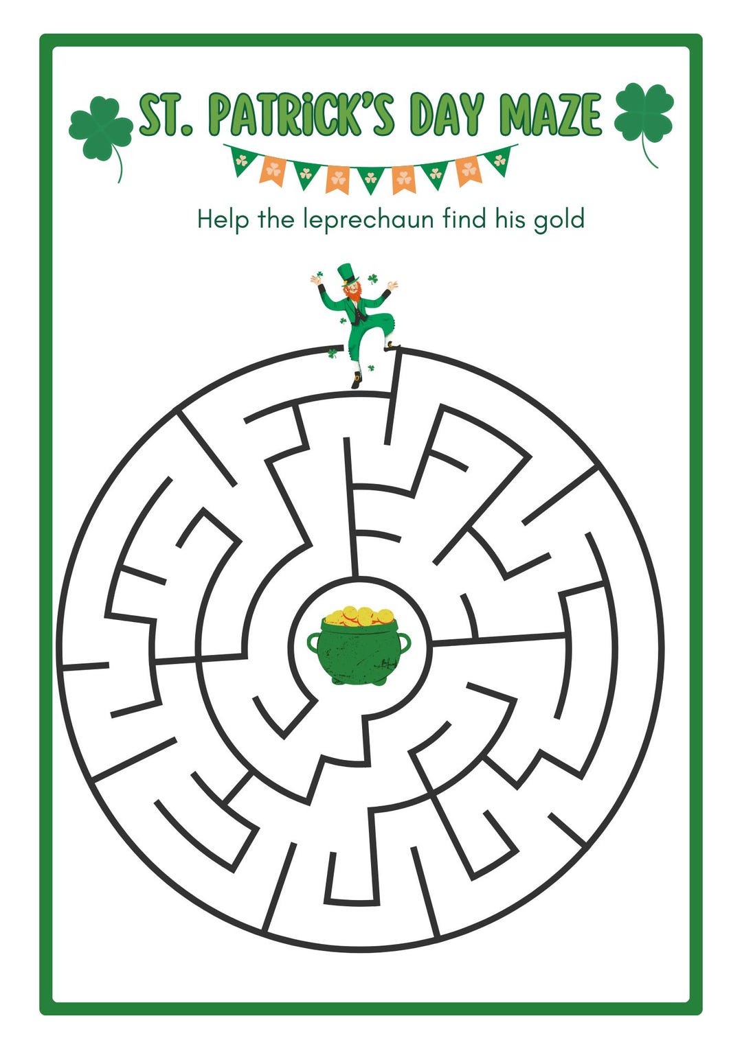 St. Patrick's Day Printable - 3 Fun Printable Maze Activities for Kids ...