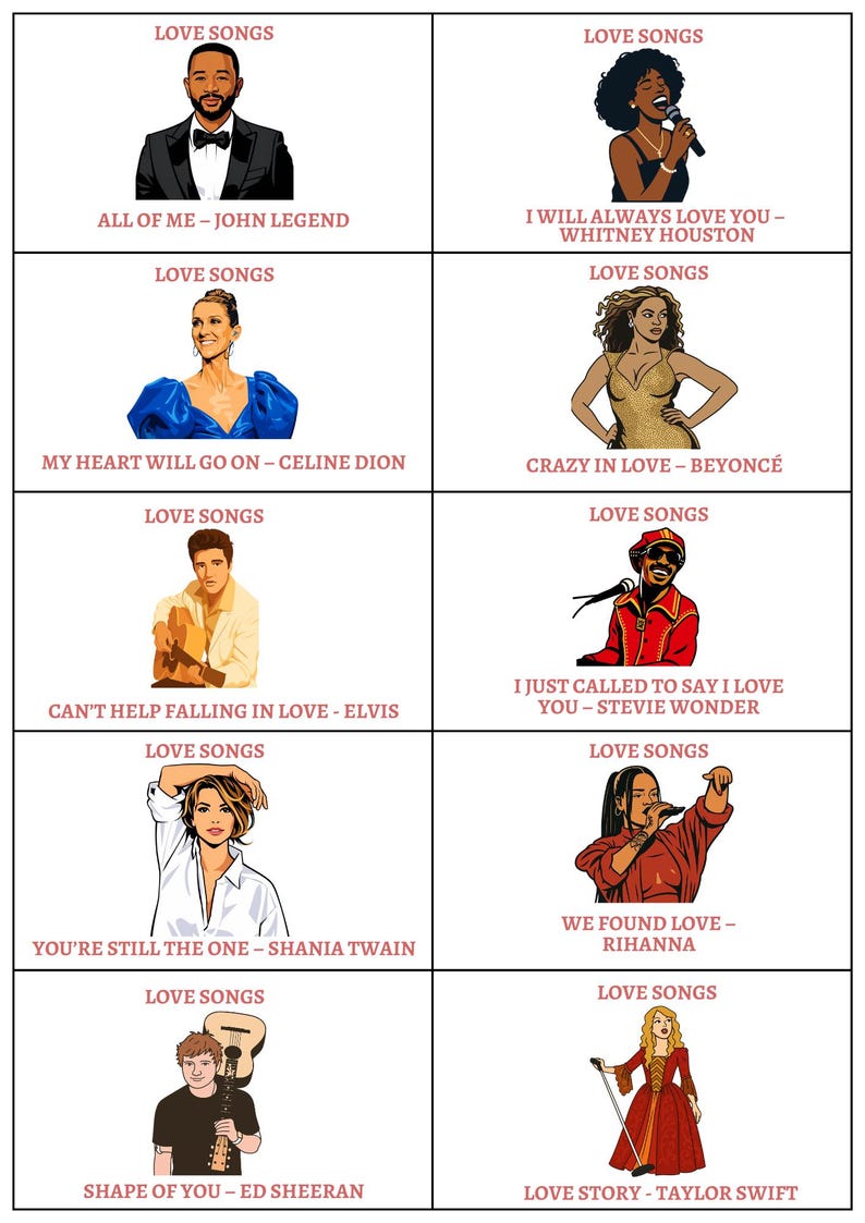 Valentine’s Day Charades Game – Printable Galentine’s & Couples Party ...