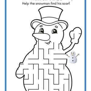Winter Printable - 3 Fun Digital Download Maze Activities for Kids - Etsy