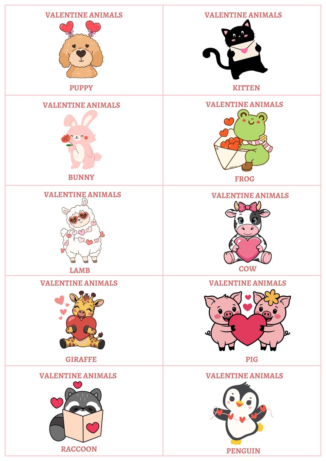 Kids’ Valentine’s Day Charades, Printable Game, Digital Download - Etsy