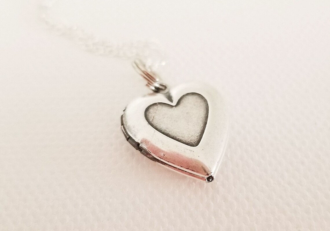 Dainty Little Heart Locket - Little Girl Locket -flower Girl Locket ...