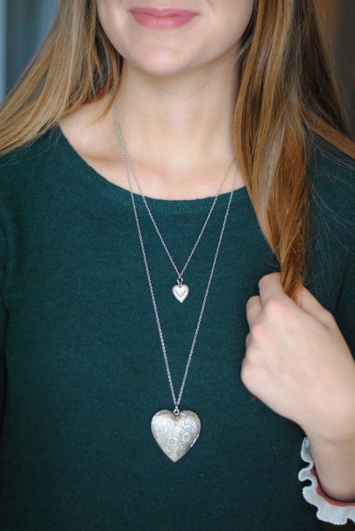 Dainty Little Heart Locket - Little Girl Locket -flower Girl Locket ...