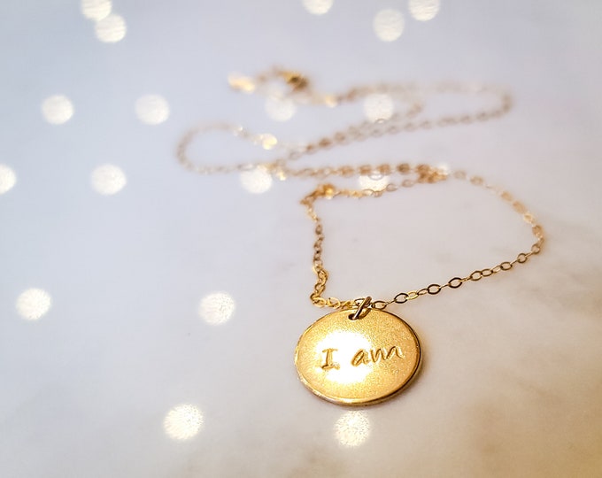 I Am Necklace, Motivational Necklace, Positive Message Necklace ...