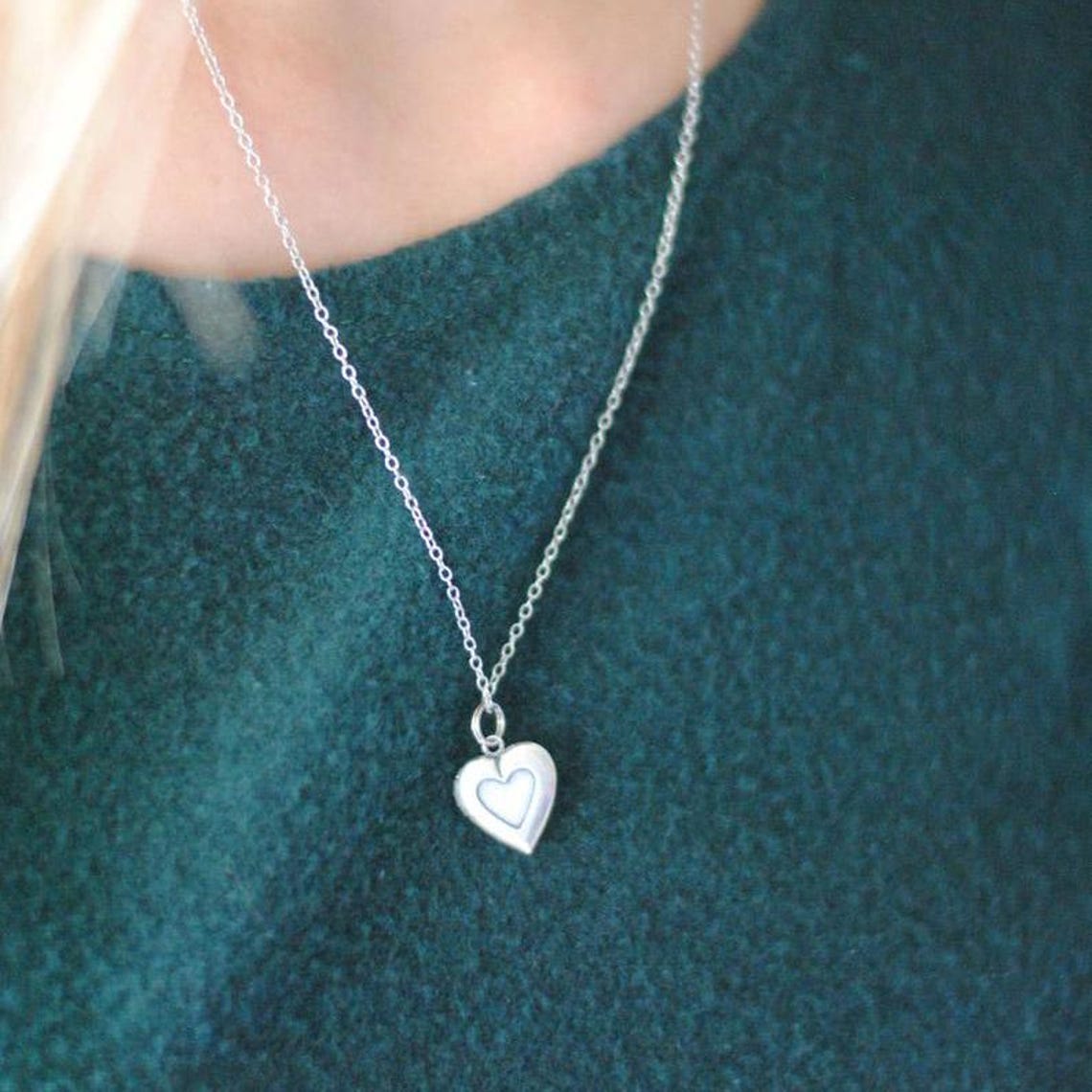 Dainty Little Heart Locket - Little Girl Locket -flower Girl Locket ...