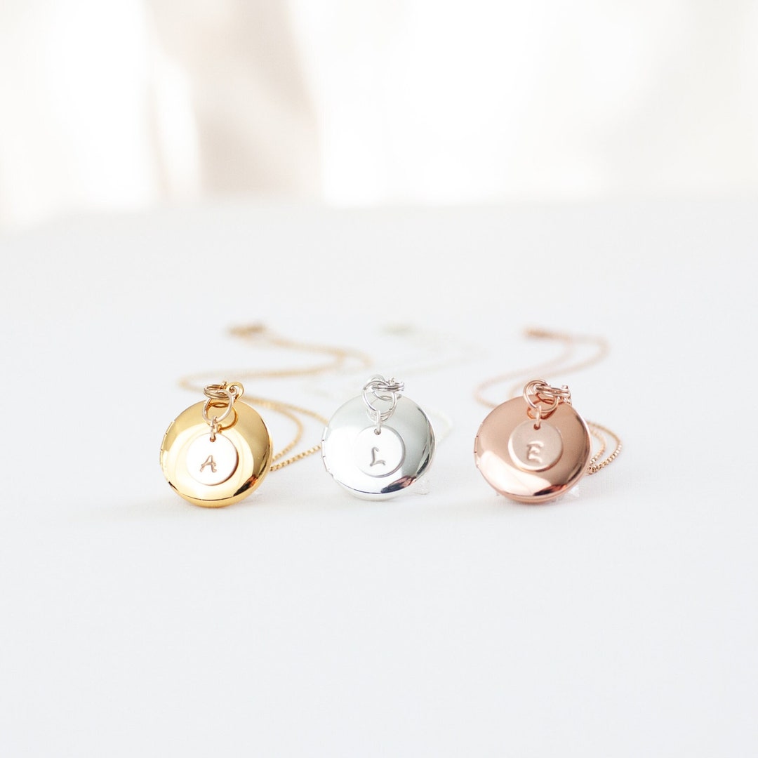 Personalized Gold Locket - Flowergirl Locket - Wedding Locket ...