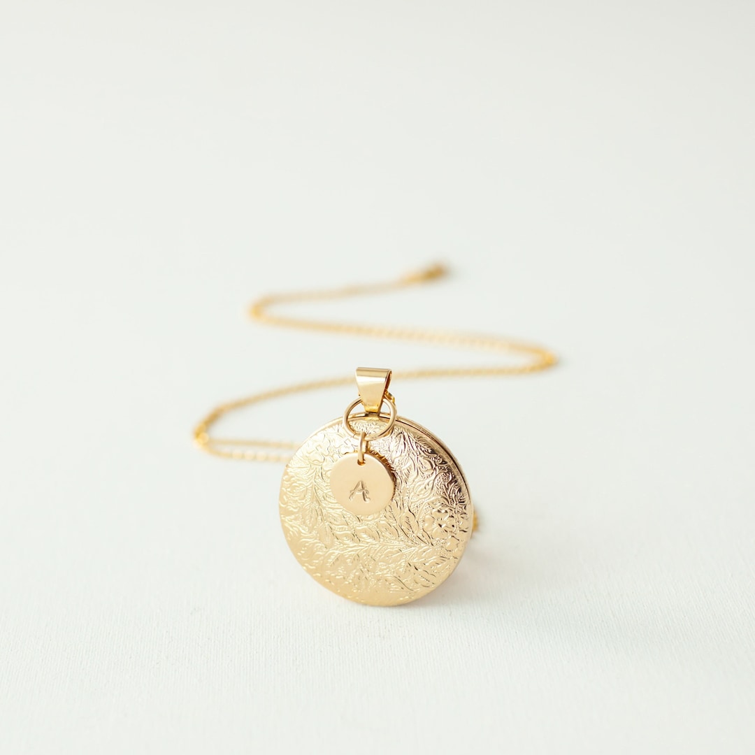 Gold Locket, Silver Locket or Rose Gold Locket Necklace - Locket With ...