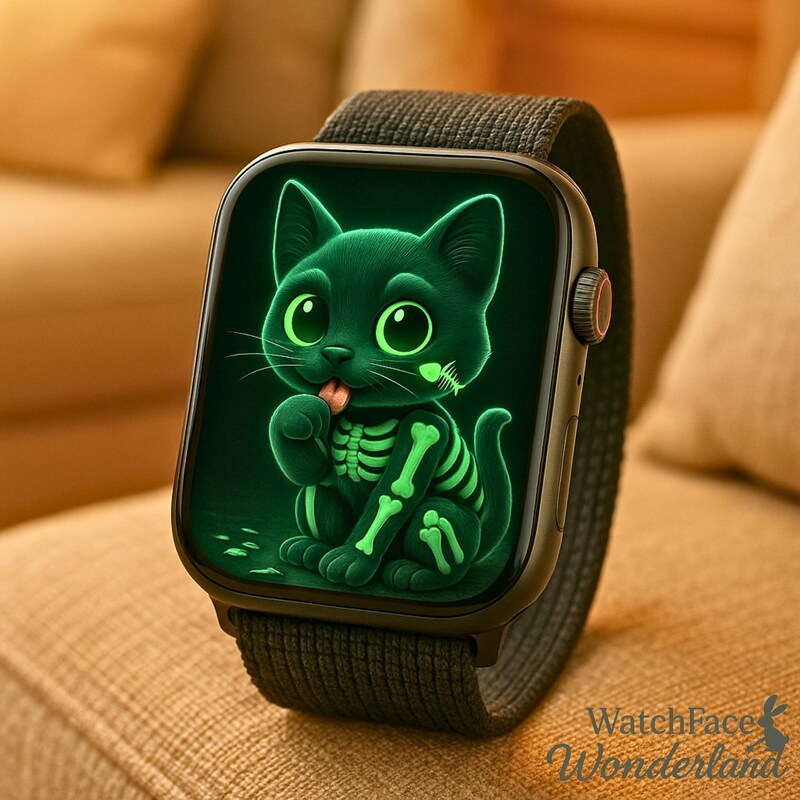 Black Skeleton Face Watch - Etsy