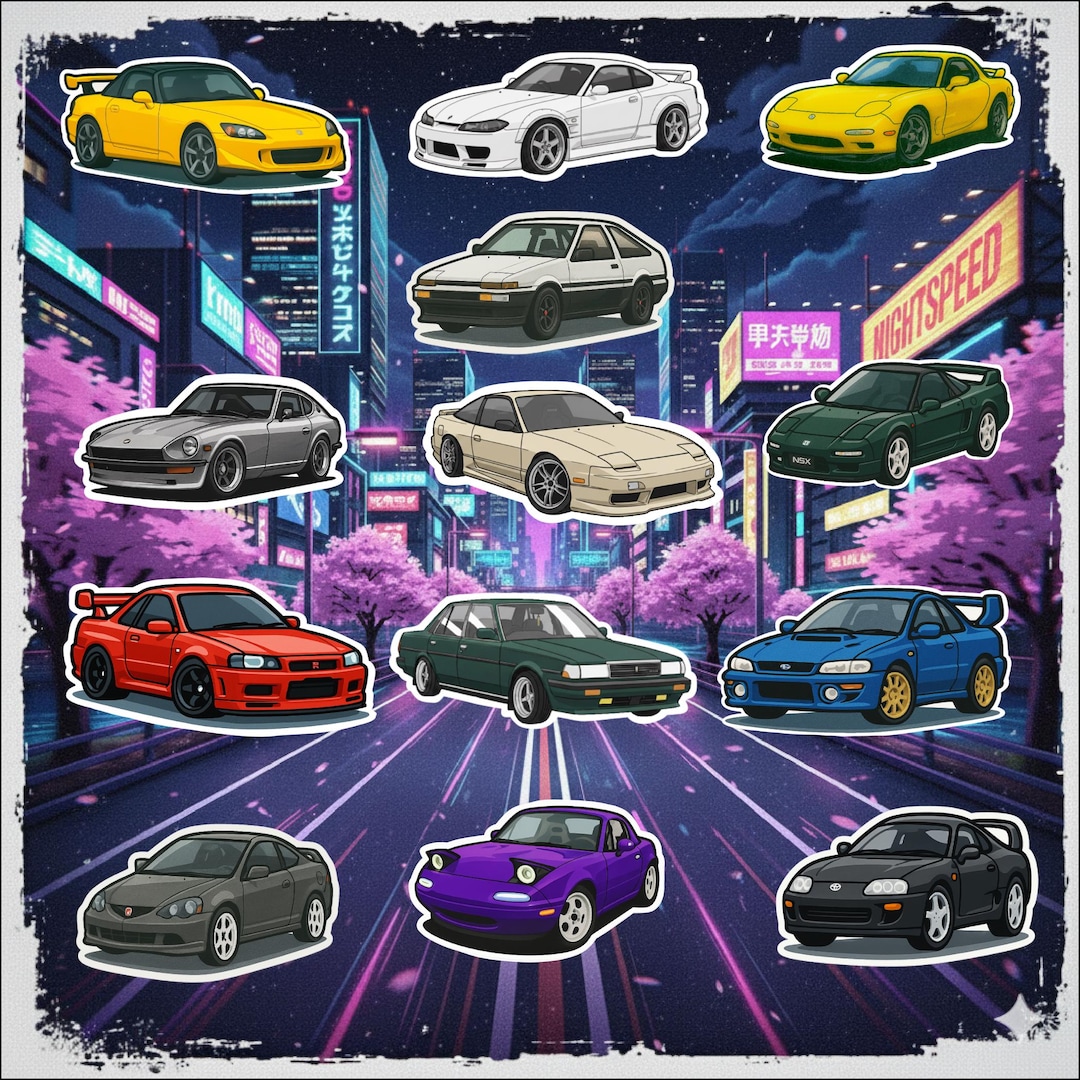 JDM Car Stickers: Waterproof Laminated Vinyl (3 New Additions) - Etsy