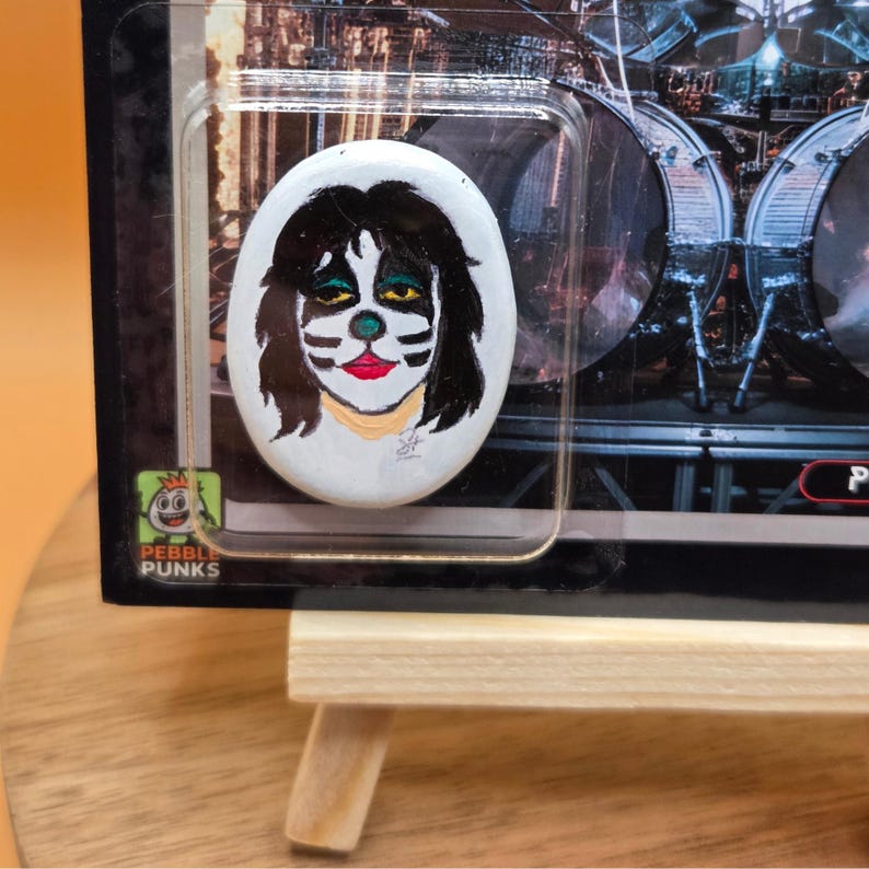 Peter Criss Catman – KISS Tribute | Hand-painted Stone Collectible | Limited Edition 1 of 99 - Etsy