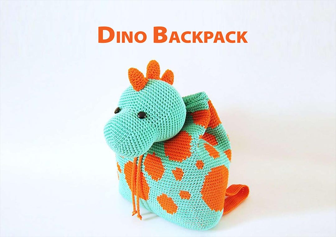 Dino Backpack Crochet Pattern | Dinosaur Kids Bag PDF | Amigurumi ...