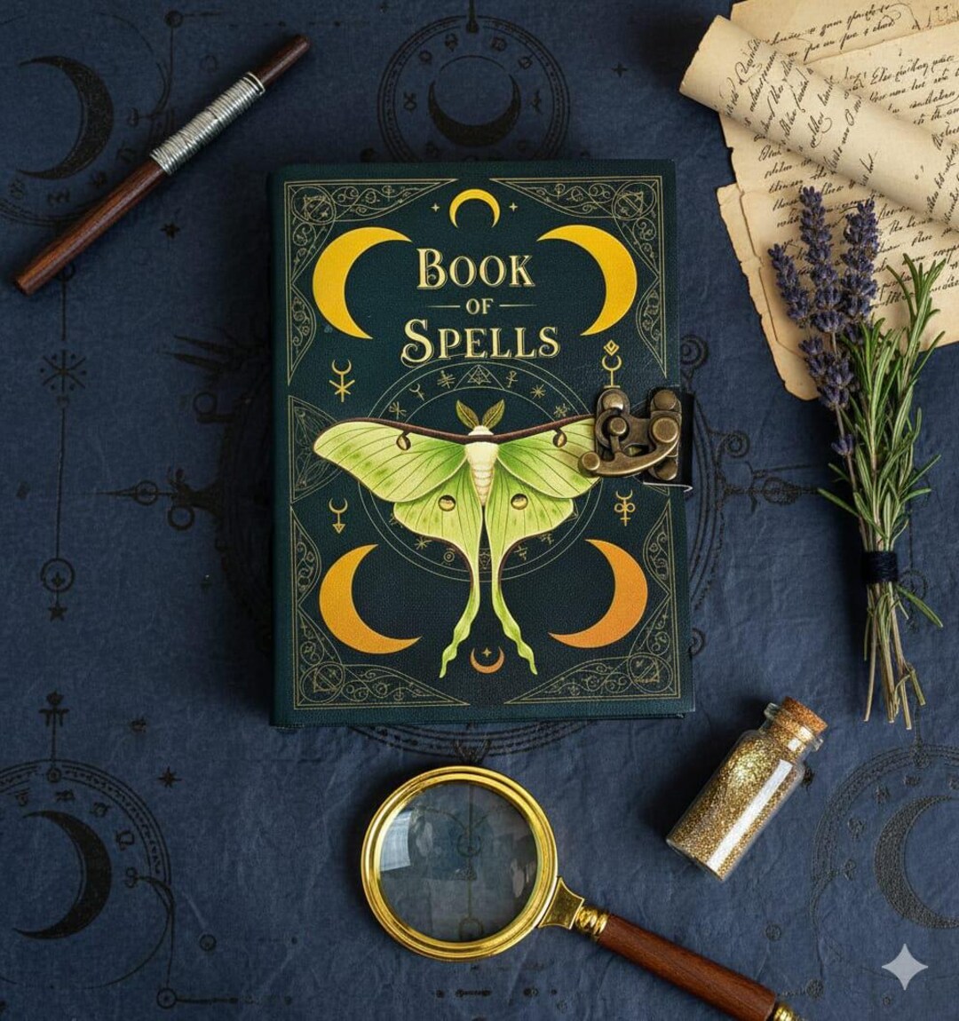 Book of Spells, Witchcraft Grimoire, Magical Spell Book for Witches ...