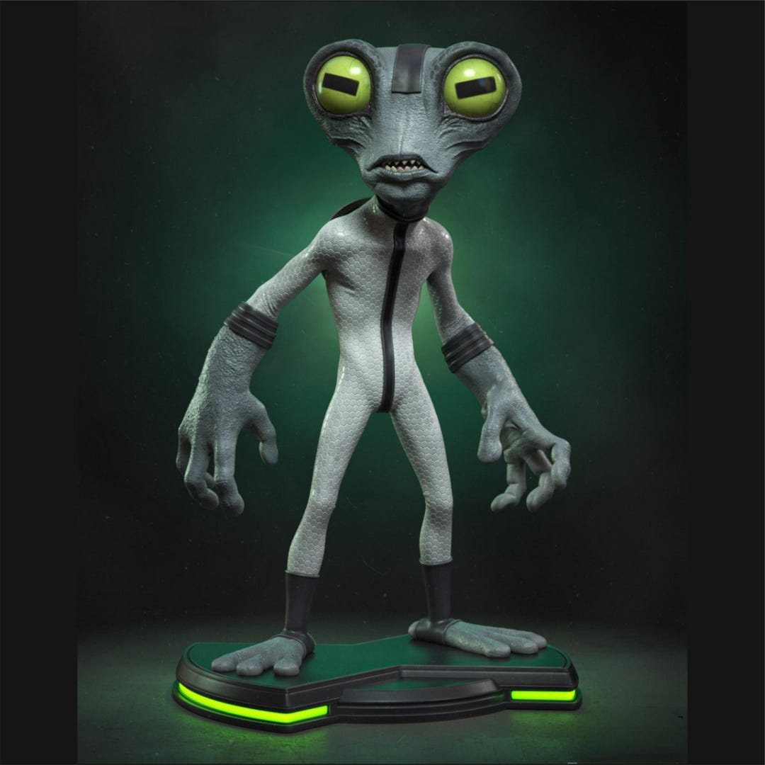 Tiny Alien Genius Bust STL | Extraterrestrial Scientist Statue | Small ...