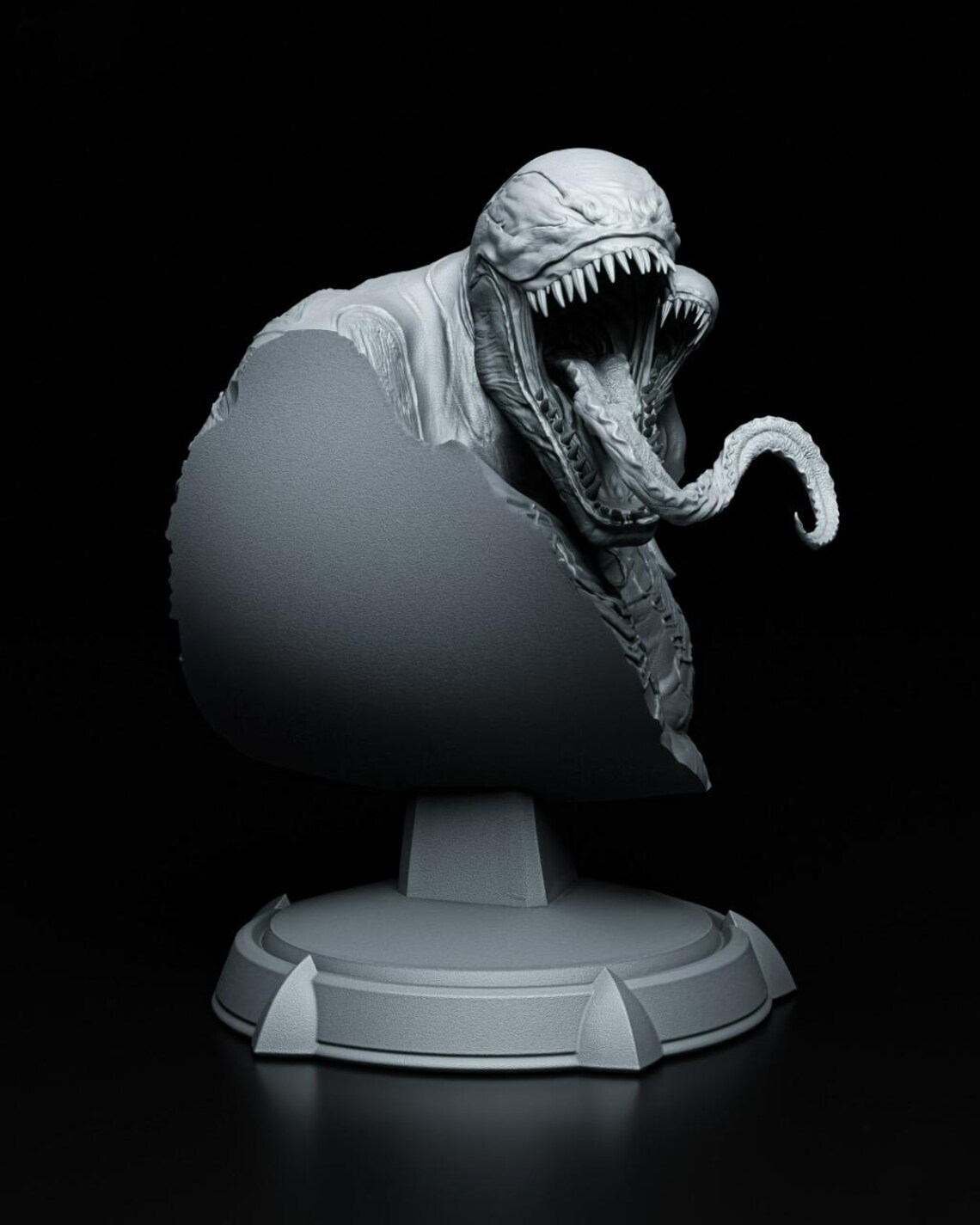 Symbiote Bust STL | Alien Parasite 3D Printable Statue | Dark Monster ...