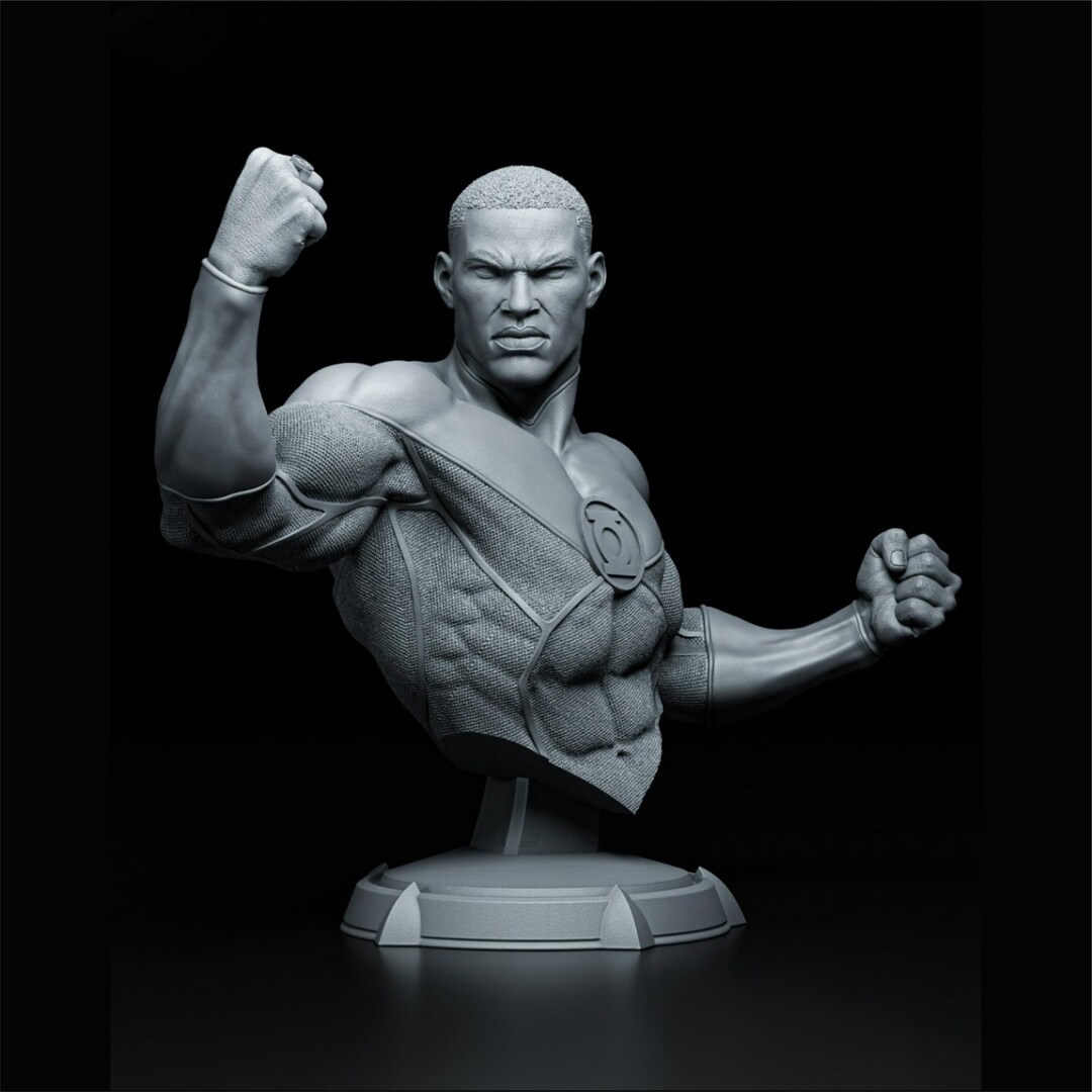 Cosmic Ring Guardian Bust STL | Intergalactic Hero Resin Statue | Space ...
