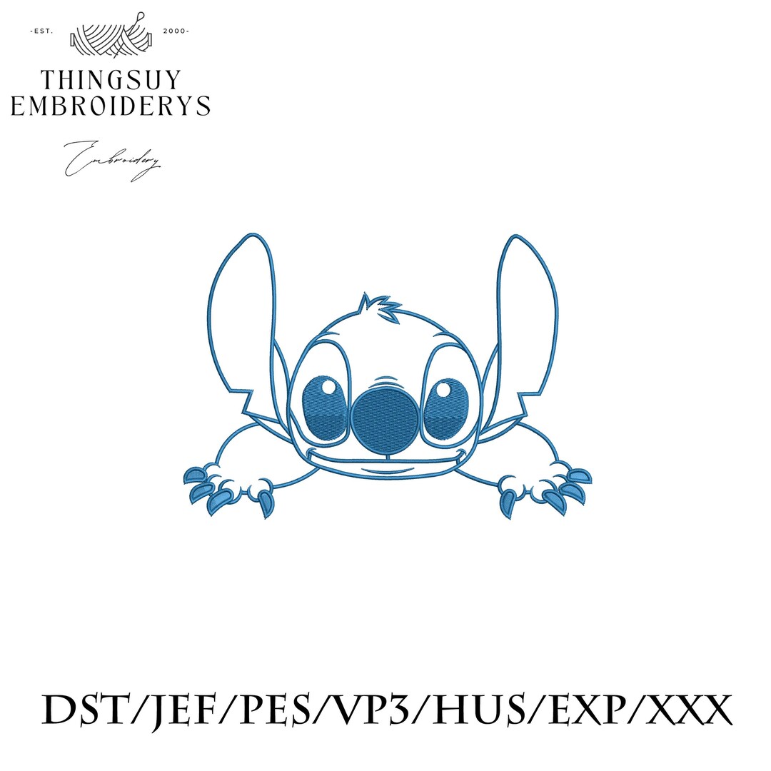 Cute Cartoon Character Embroidery Design, Outline Peek-a-boo Machine ...
