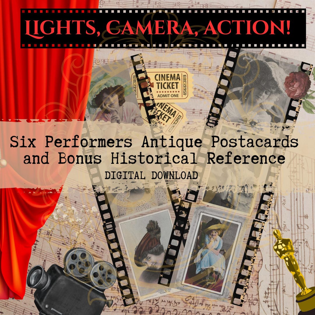 Actress and Singer Performer Postcards With History Notes: 1900s ...