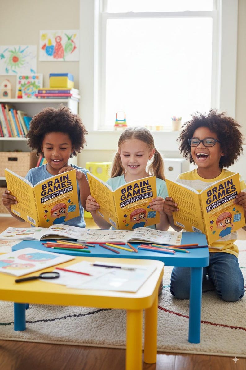 Brain Games for Kids: 100+ Logic, Math, Memory Puzzles (printable ...