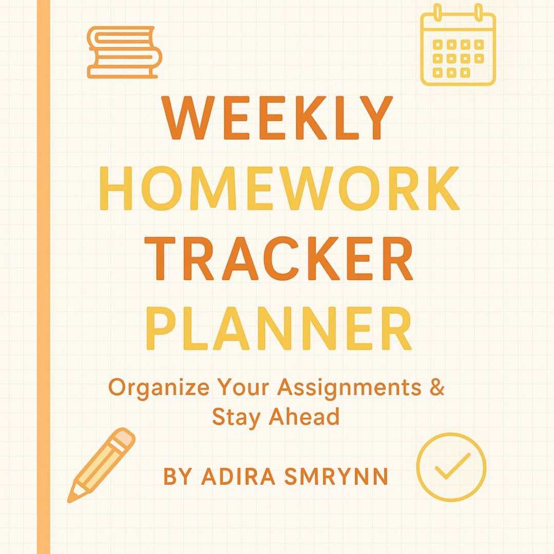 Weekly Homework Tracker Planner | Printable Student Assignment ...