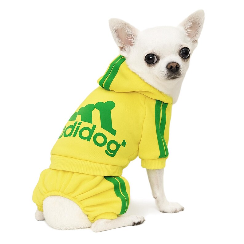Dog Hoodie Jumpsuit: Cotton Blend Pet Tracksuit for Small/medium Dogs ...