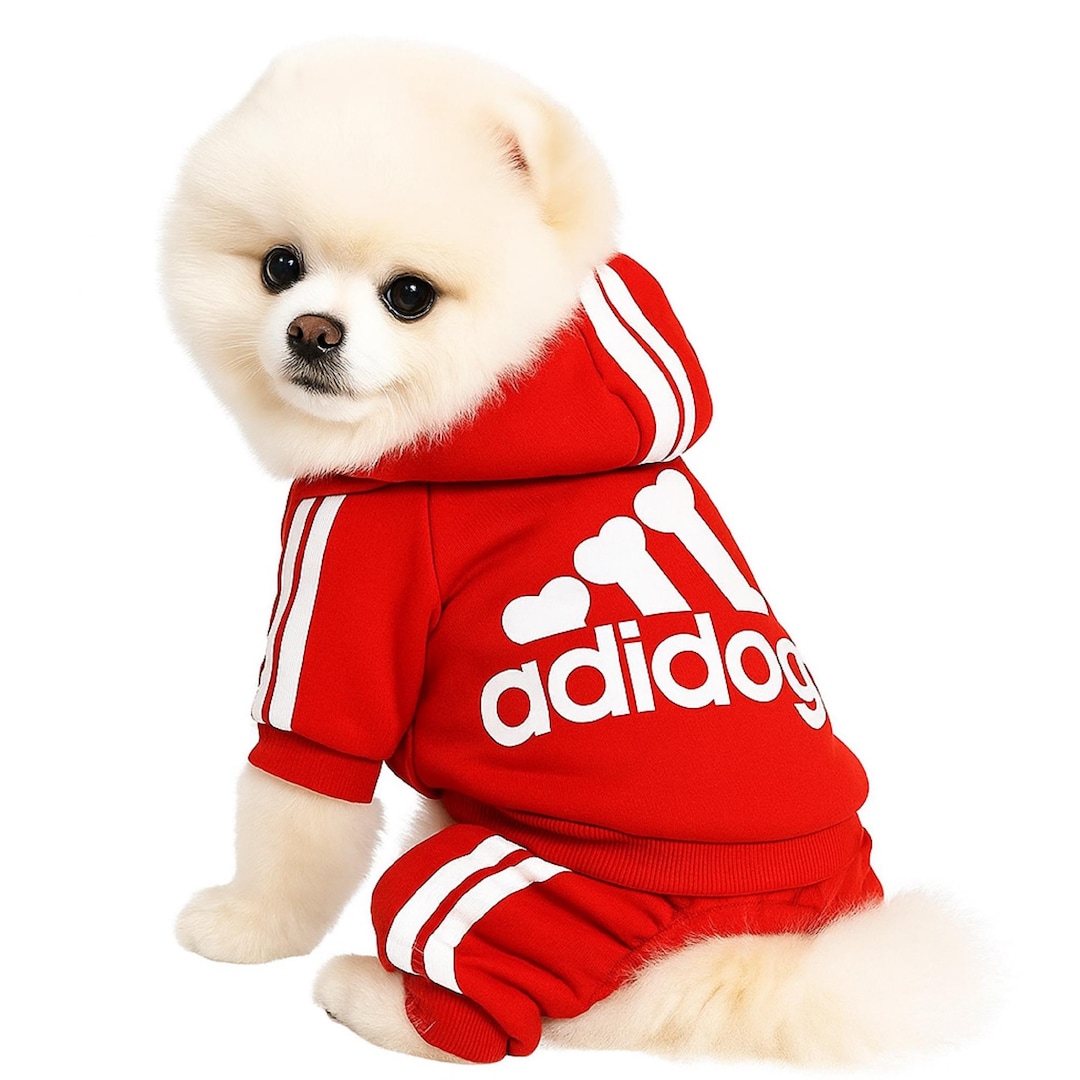 Dog Hoodie Jumpsuit: Cotton Blend Pet Tracksuit for Small/medium Dogs ...