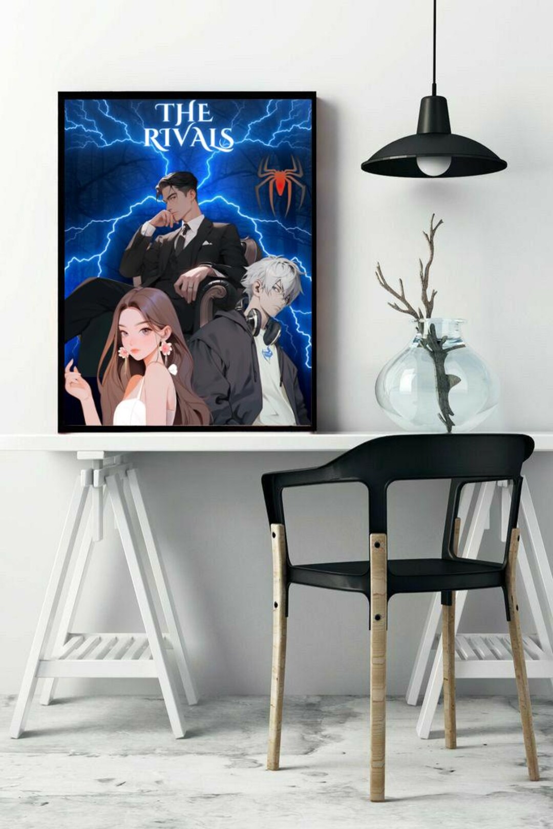 Anime Rivalry Poster | Dark Fantasy Illustration (digital Download A2 ...