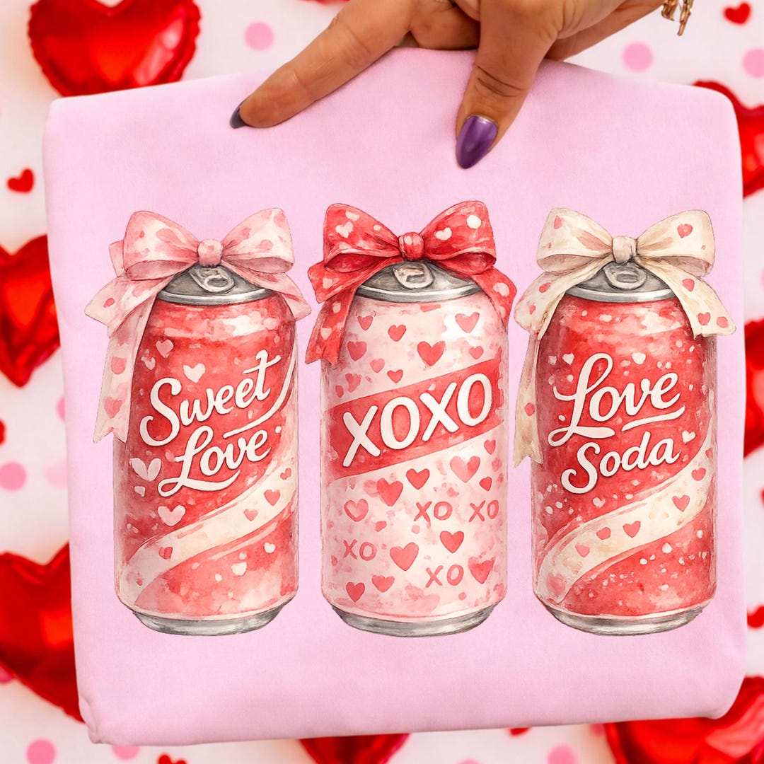 Valentine Soda Can PNG | Retro Soda PNG | Cute Valentine Day | Coqutte ...