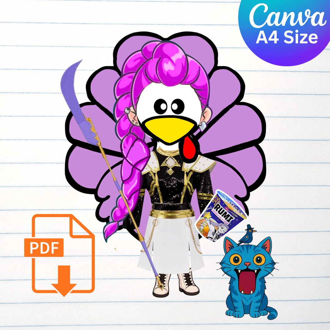 Kpop Star Rumi Turkey Disguise - KPOP Demon Hunters Huntrix Disguise a ...