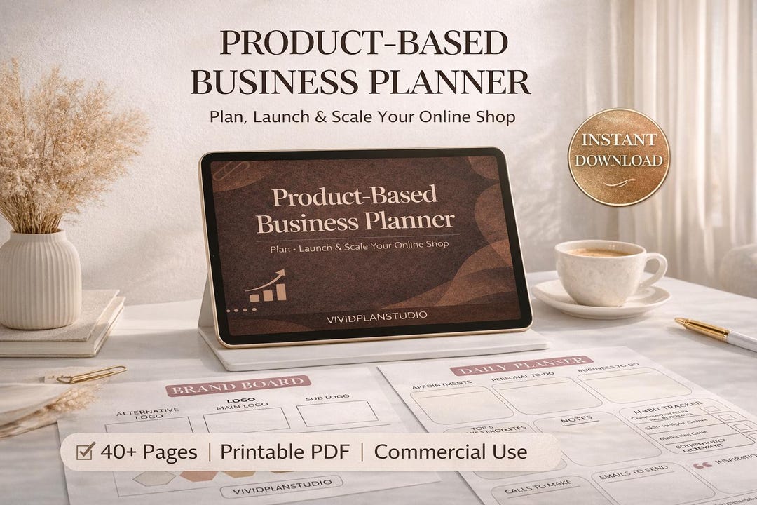 Product-based Business Planner | Printable Planner for Online Sellers ...