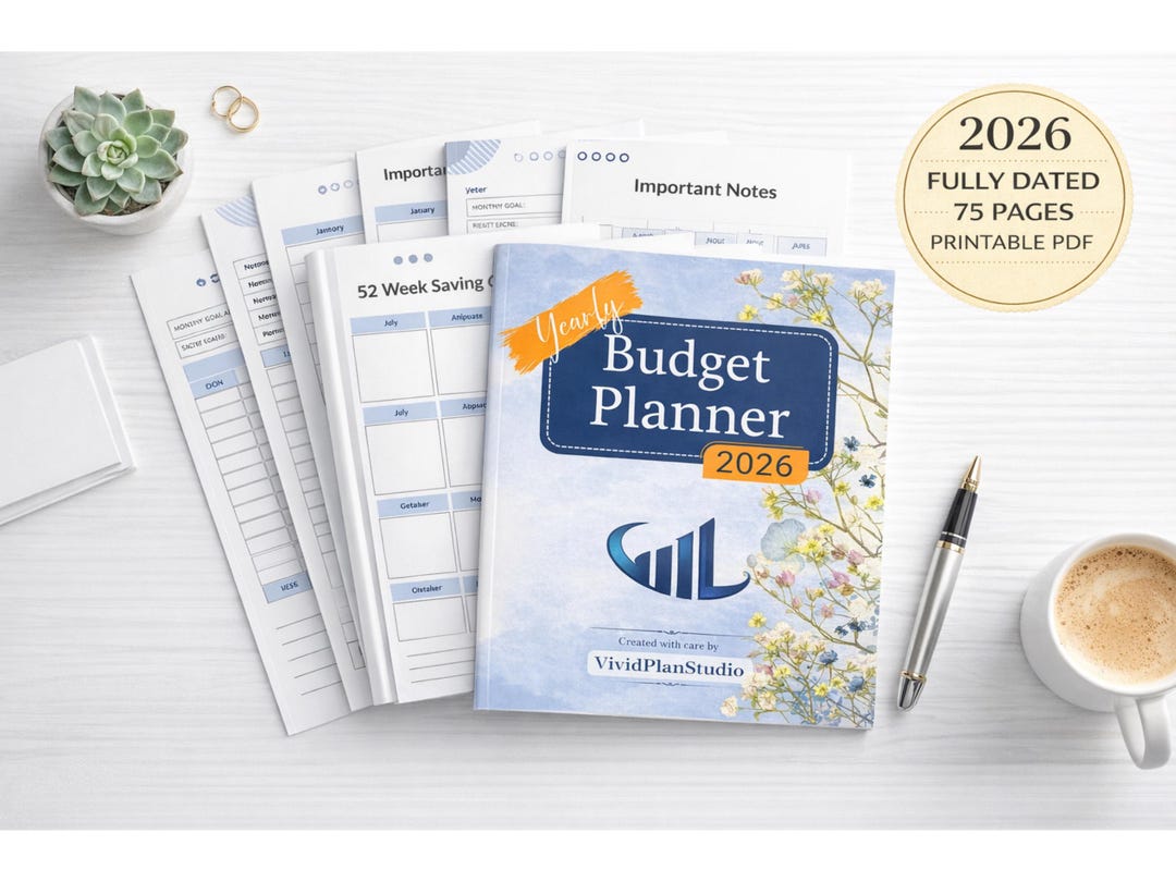2026 Budget Planner Printable, Monthly Finance Tracker, Savings Tracker ...