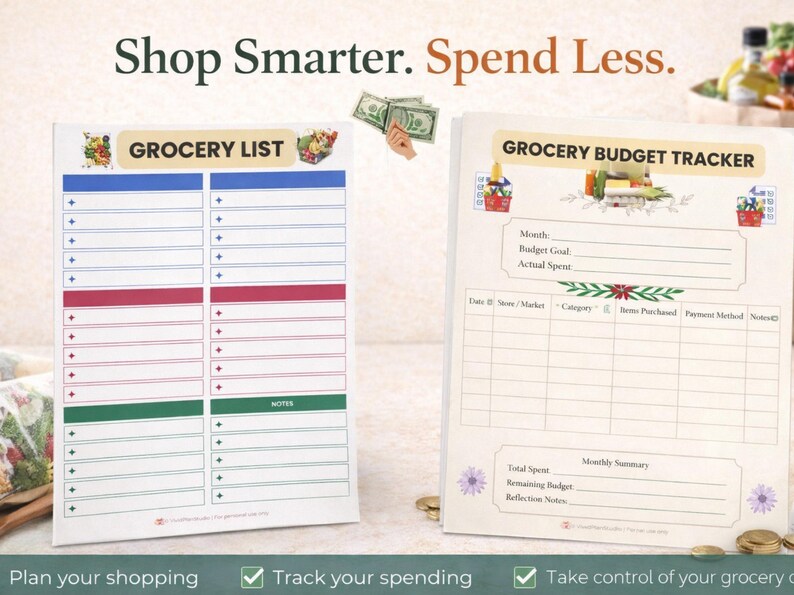 Kitchen Organization System | Printable Pantry Inventory & Grocery List ...