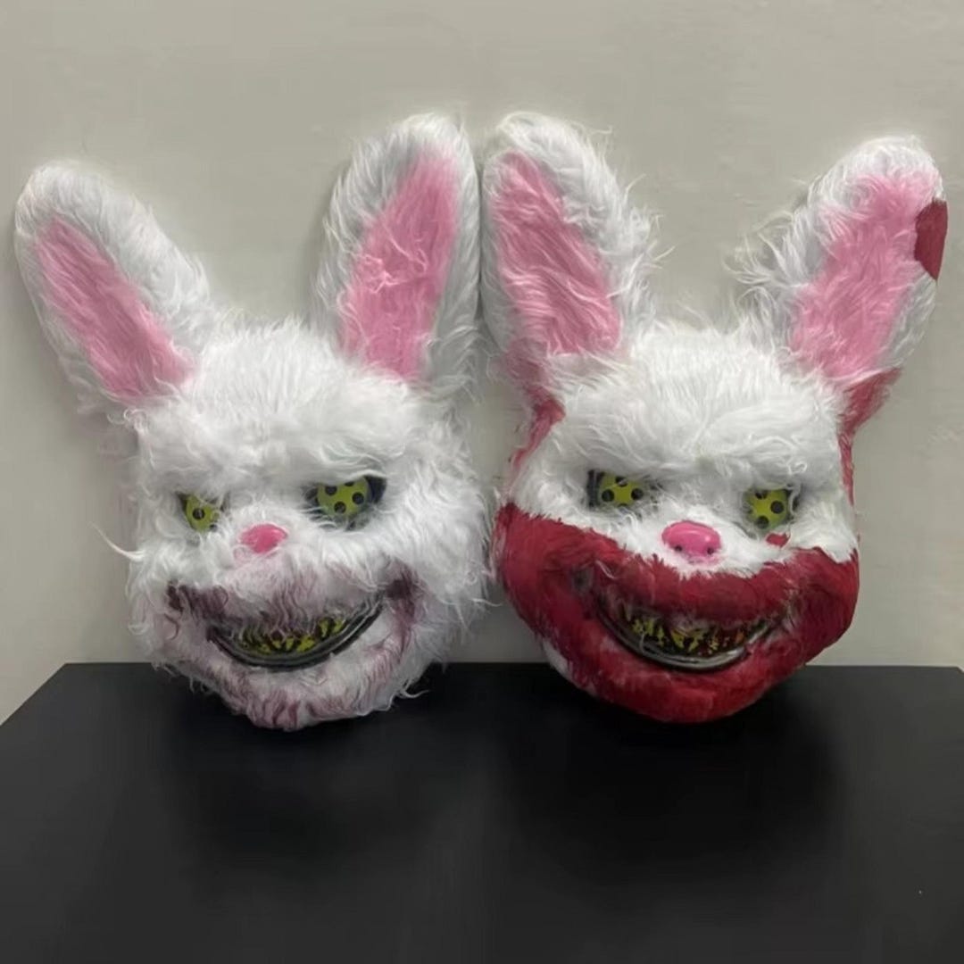 Scary Bunny Mask | Creepy Rabbit Horror Mask for Halloween | Haunted ...