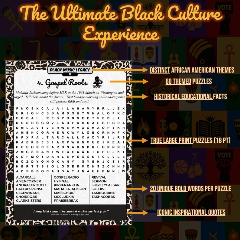 Black History Word Search: 60 Inspirational & Educational Puzzles ...
