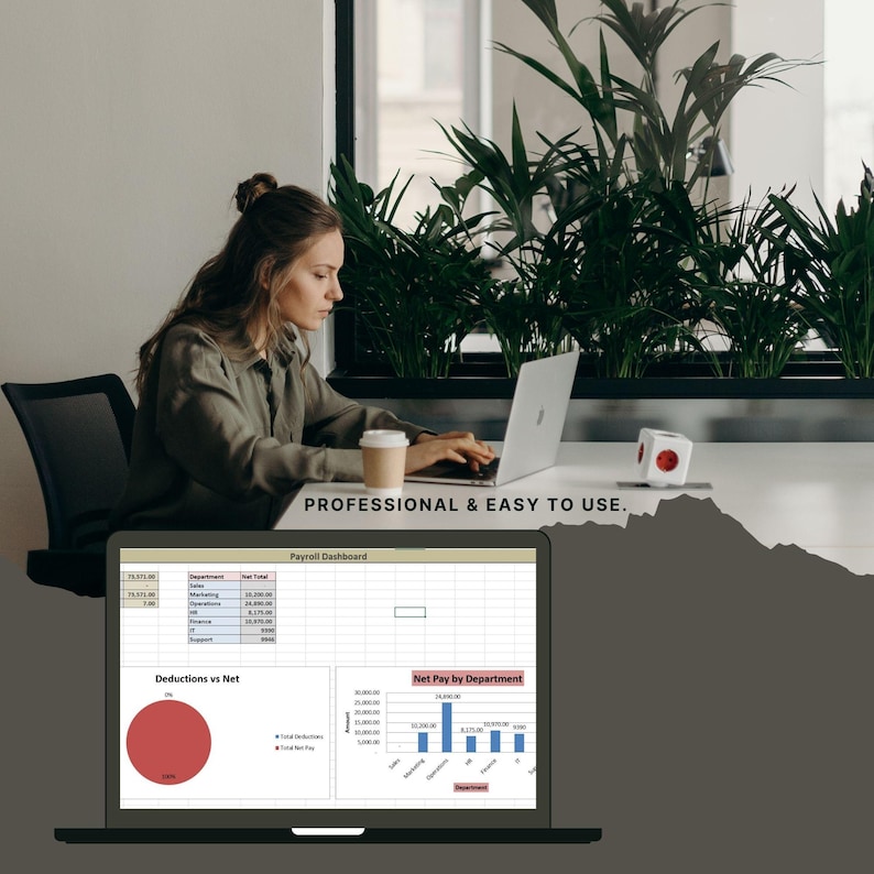 Payroll Template Excel + Dashboard - Etsy