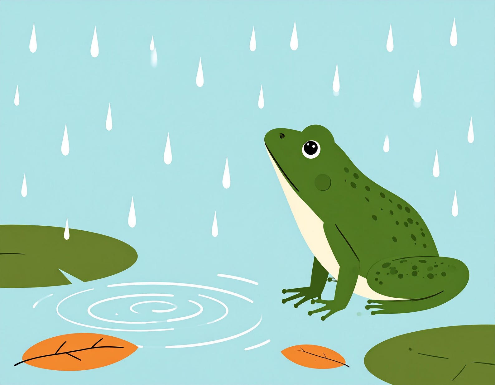 Frog in Rain With Red Umbrella - Five Files (picsart) - Etsy