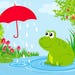 Frog in Rain With Red Umbrella - Five Files (picsart) - Etsy